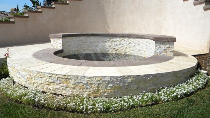 How to installed stacked stone panels on curved walls
